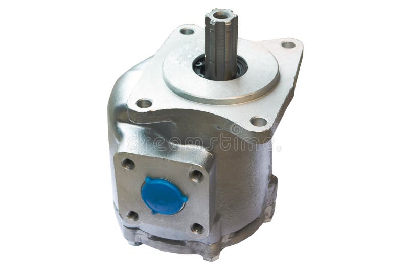 Oil Gear Pump Hydraulic System Stock Image - Image of spare, white ...