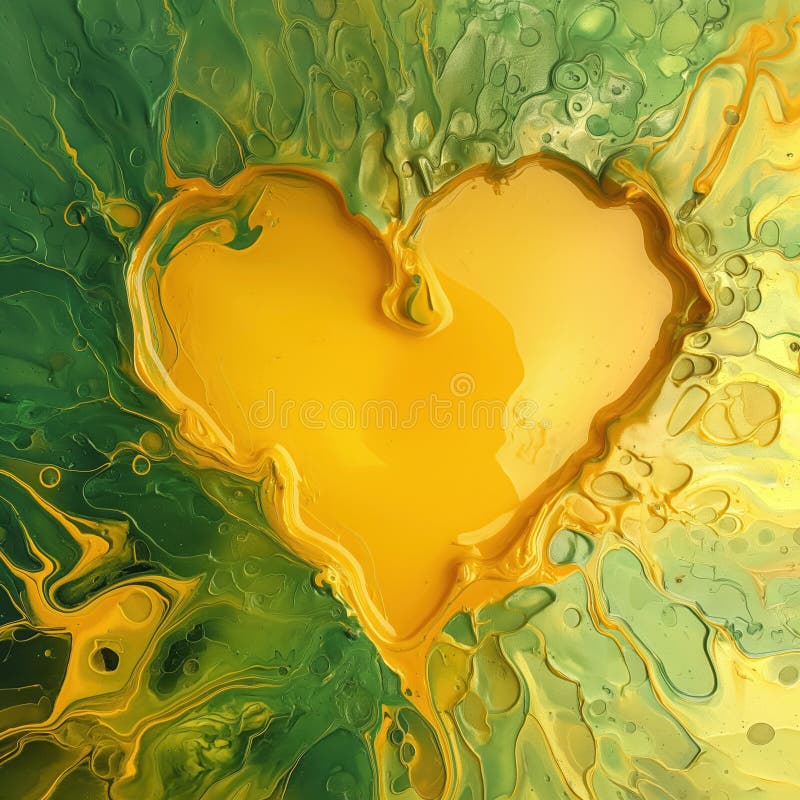 Oil Heart Design stock photo. Image of concept, gold - 323415020