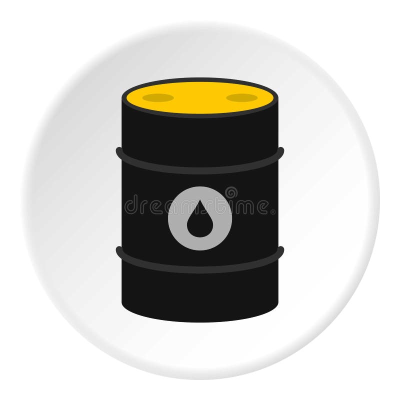Oil icon circle stock vector. Illustration of container - 108597712