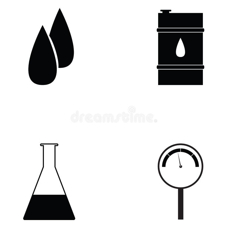 The oil icon set stock illustration. Illustration of pump - 102682317