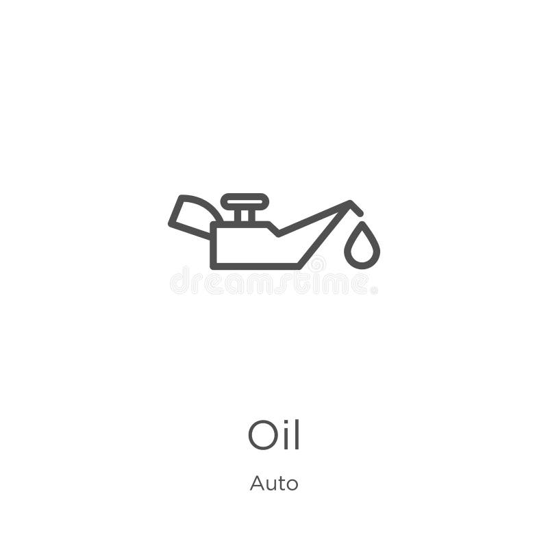 Oil Icon Vector from Auto Collection. Thin Line Oil Outline Icon Vector ...