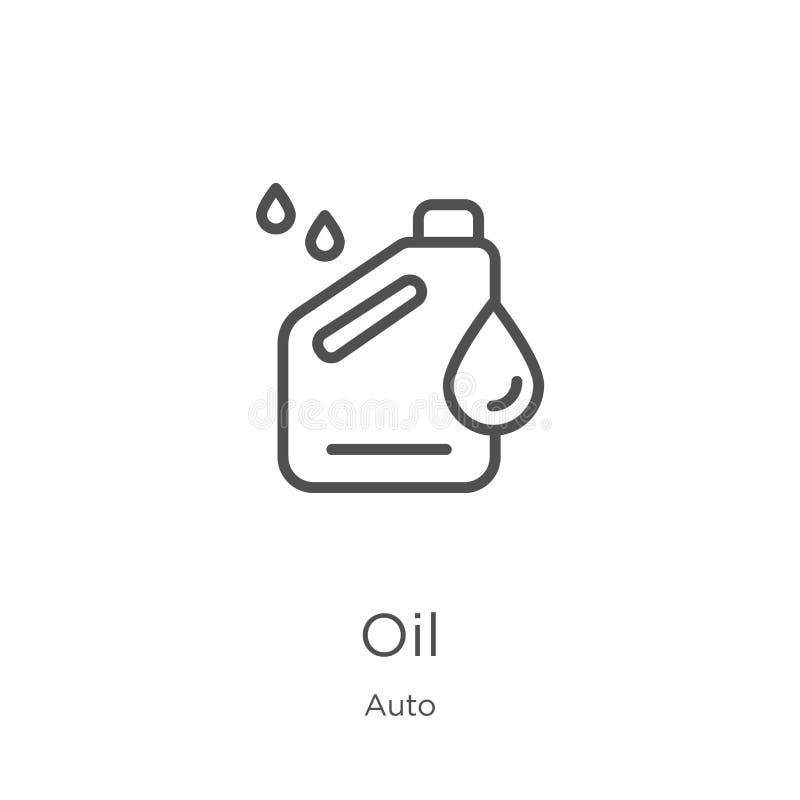 Oil Icon Vector from Auto Collection. Thin Line Oil Outline Icon Vector ...