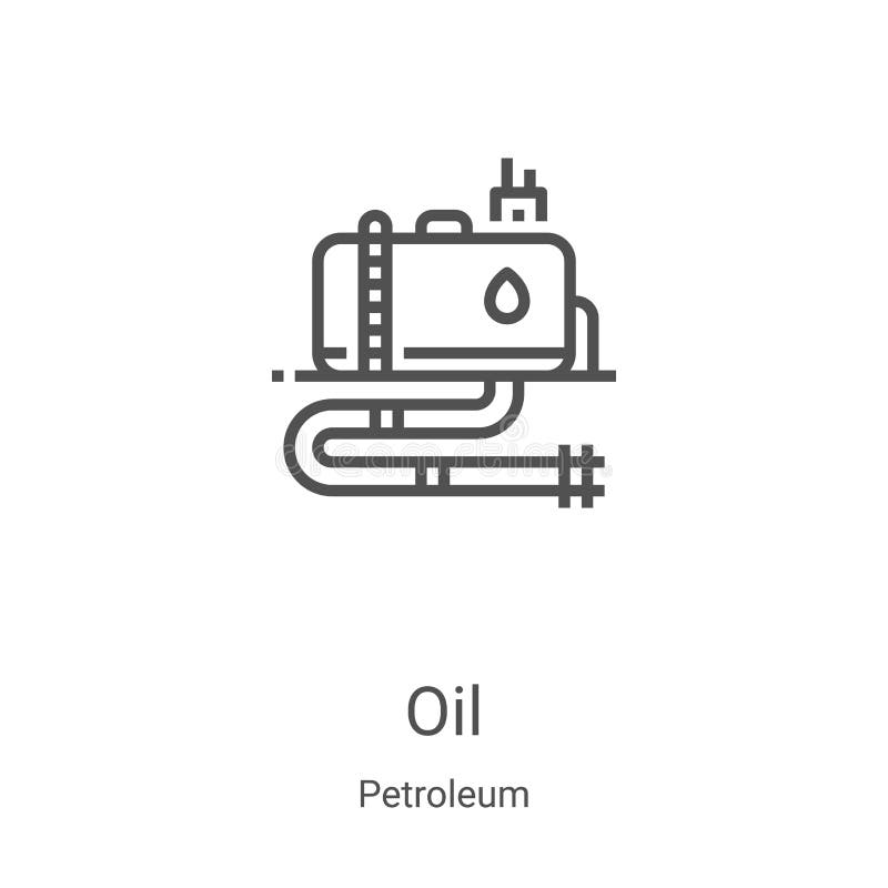Oil Icon Vector from Petroleum Collection. Thin Line Oil Outline Icon ...