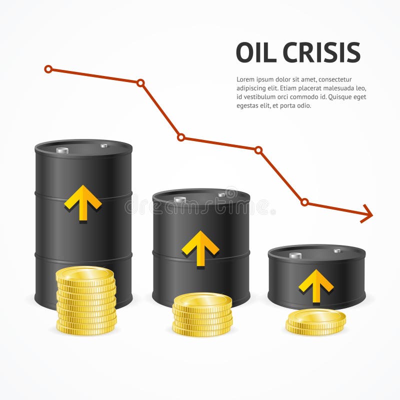 Oil Industry Crisis Graph Concept. Vector Stock Vector - Illustration of analysis, concept: 78555124