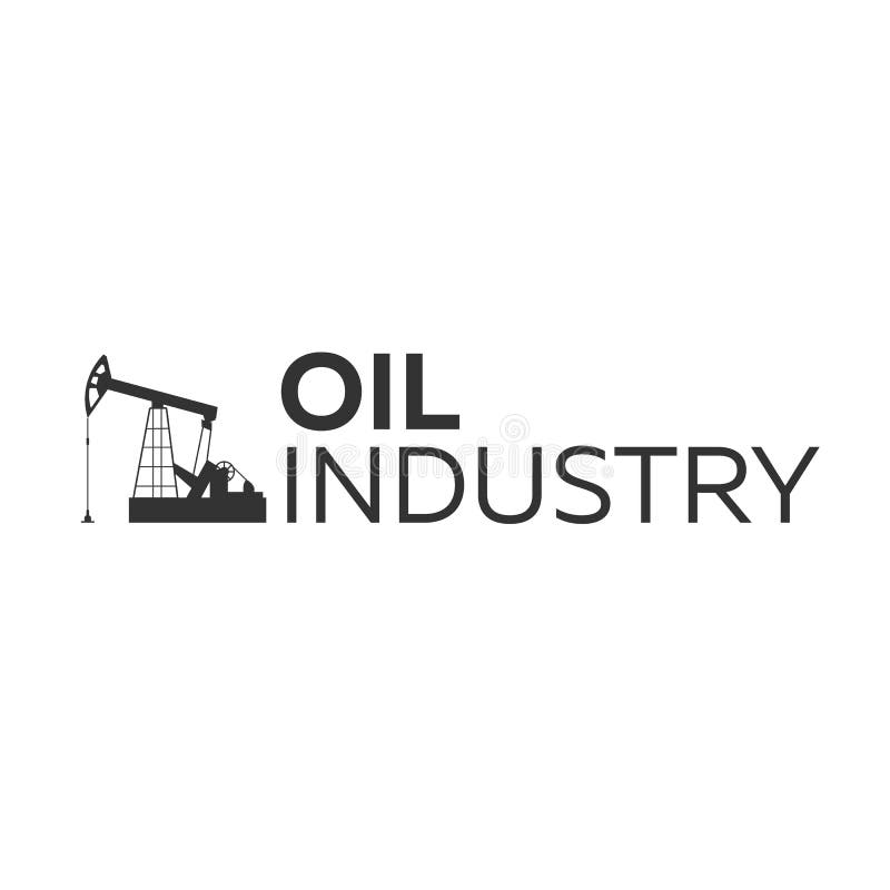 Oil Industry Logo. Tower Oil Exploration Vector Flat Illustration ...