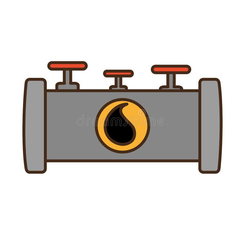 Oil Industry Pipeline Isolated Icon Stock Vector - Illustration of pipe ...