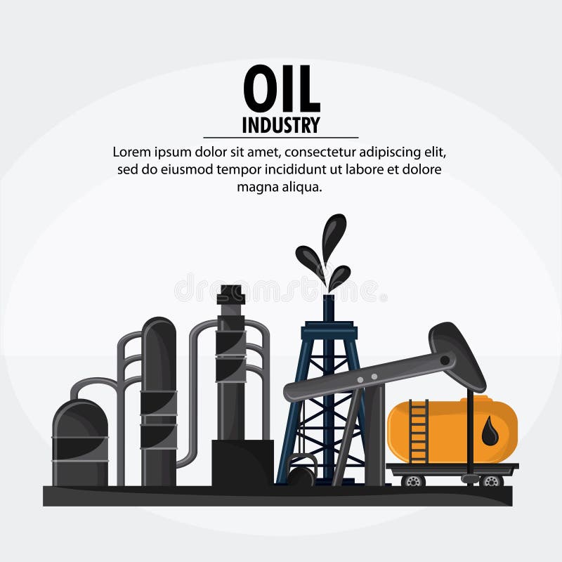 Oil Industry Production Petroleum Icon Stock Vector - Illustration of ...