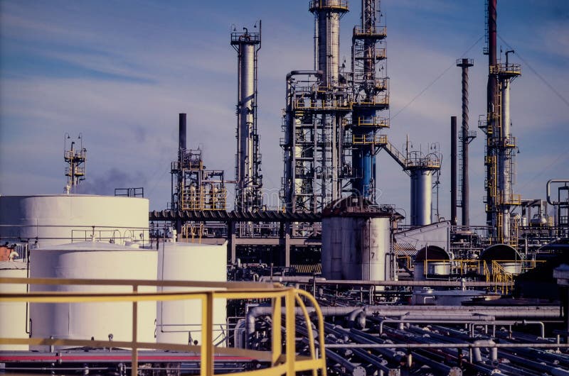 Oil Industry - Oil Refinery and Derivatives. Stock Image - Image of ...