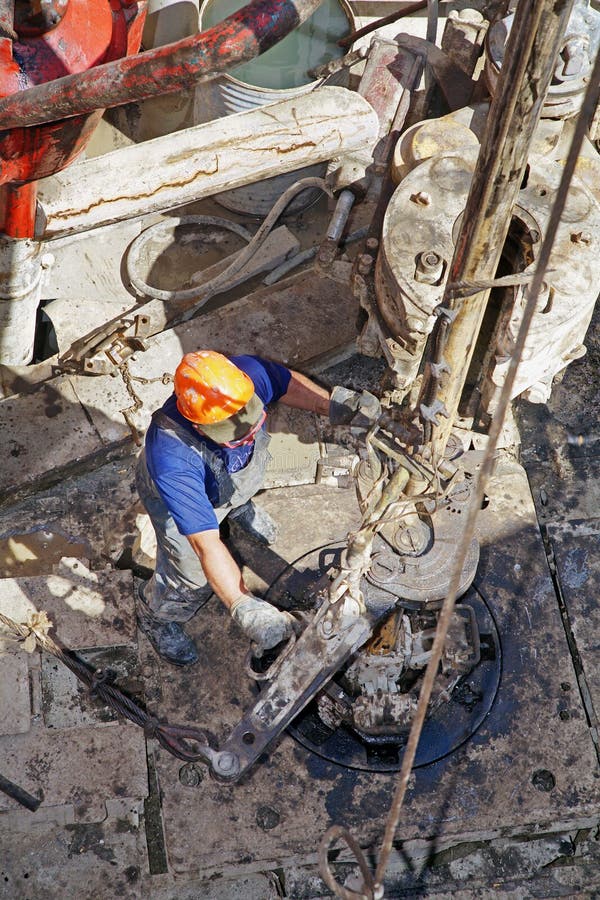 Oil Industry. Working on the Oil Rigs Stock Image - Image of working ...