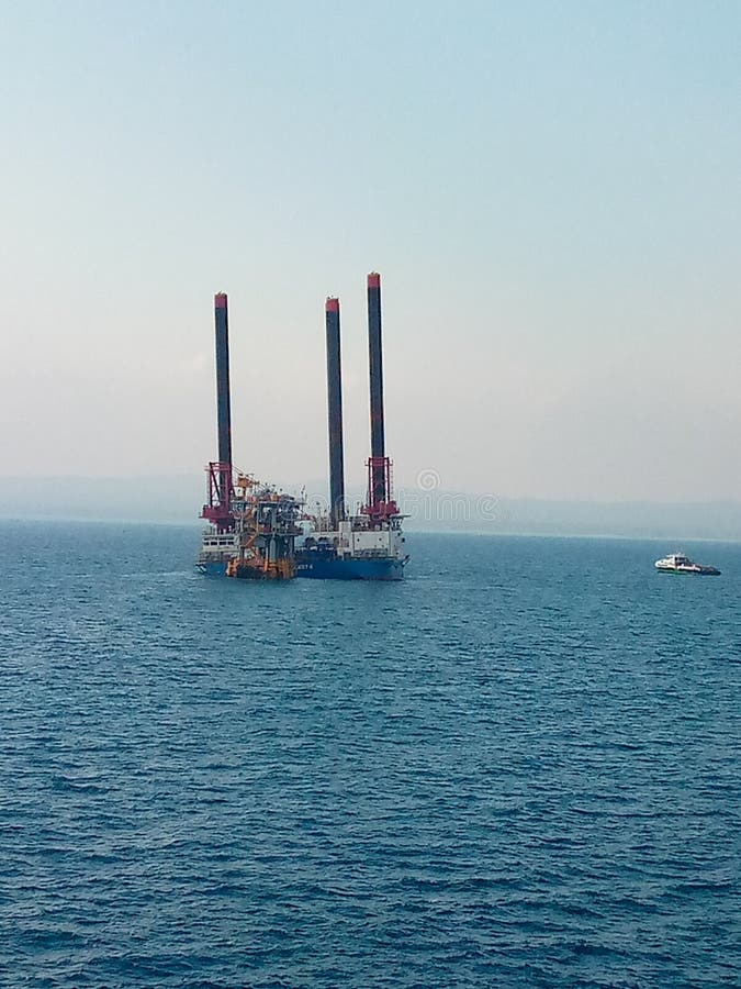 Oil Jack up Rigs stock image. Image of jack, water, maintenance - 261756453