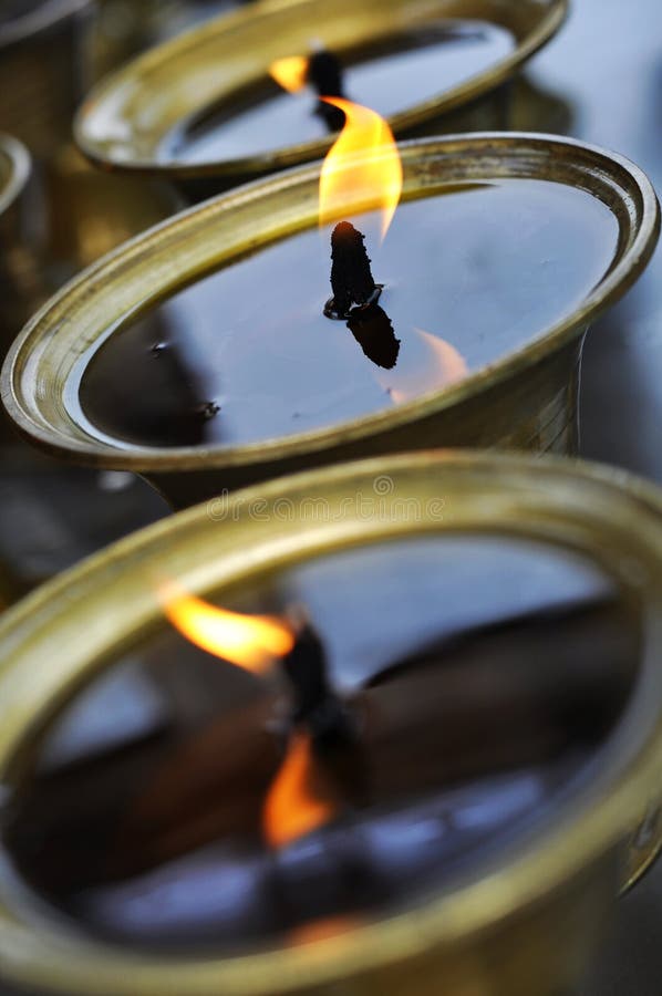 Oil lamp stock image. Image of buddhist, pattern, asian - 15911749