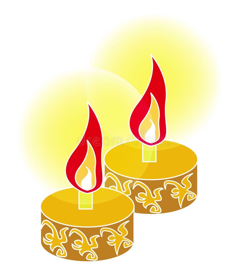 Hari Raya Oil Lamp Free Vector