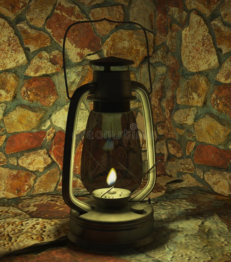 The old lamp in the cave stock image. Image of bright - 84563781