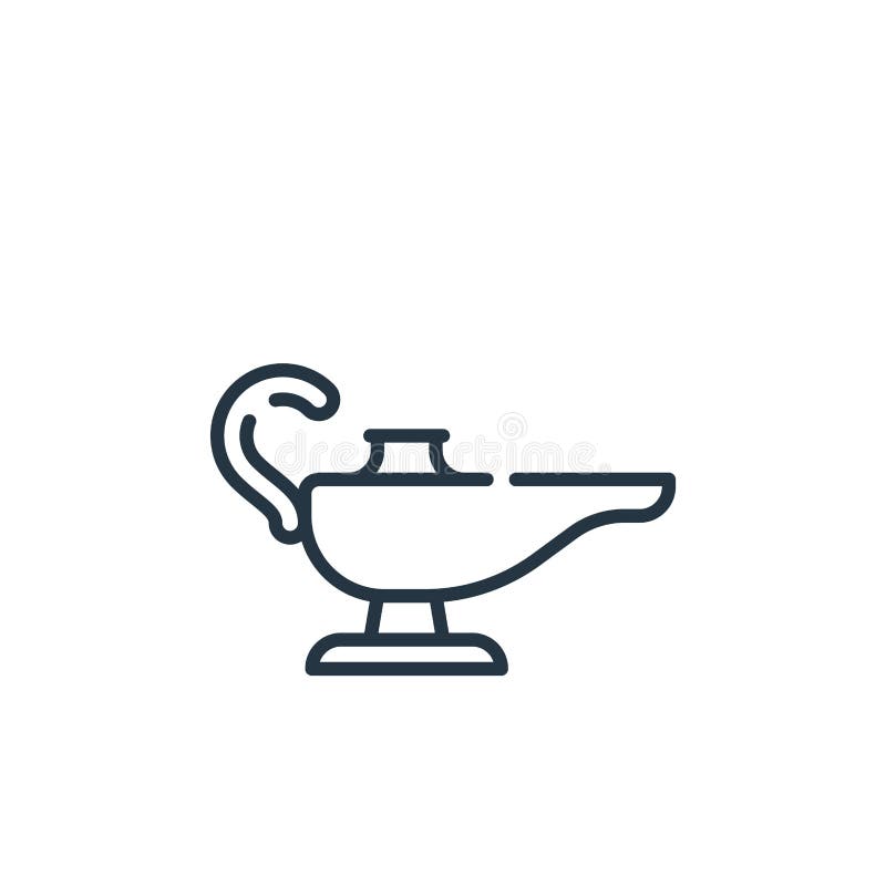 Oil Lamp Magic Lamp Symbol Vector Illustration Stock Vector ...