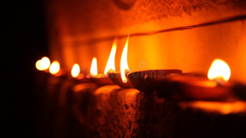 Oil Lamps in the Temple stock video. Video of light, effect - 75649849