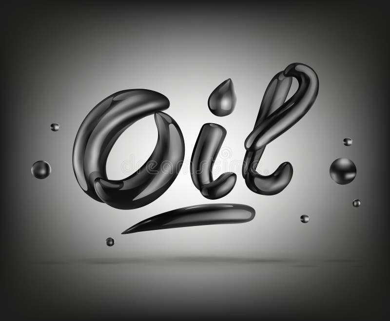 Oil Liquid Text. Vector Illustration Stock Vector - Illustration of ...