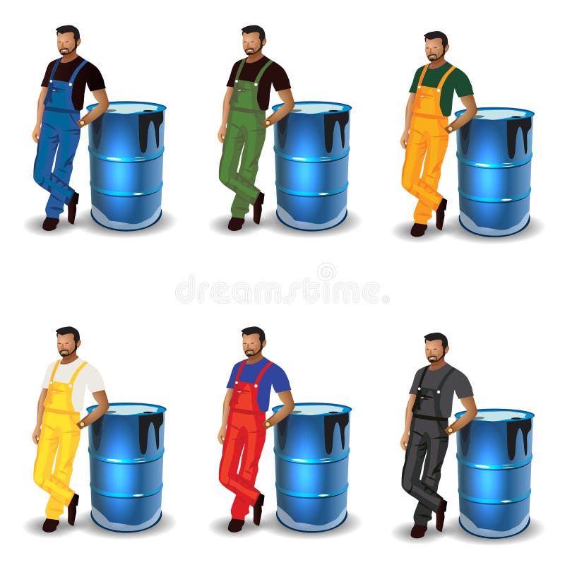 Oil man stock vector. Illustration of human, loader, fuel - 49561593