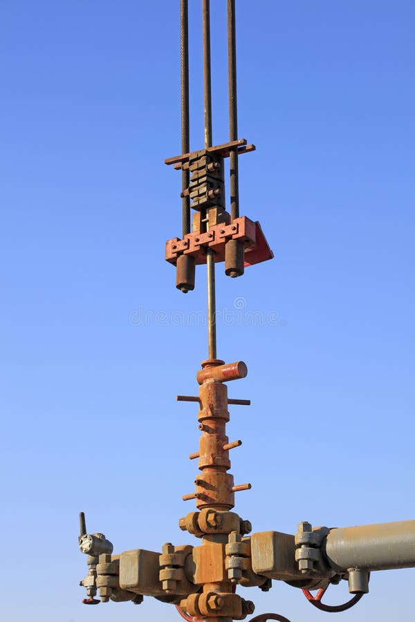 Oil Mechanical Device Under Blue Sky Stock Image - Image of equipment ...