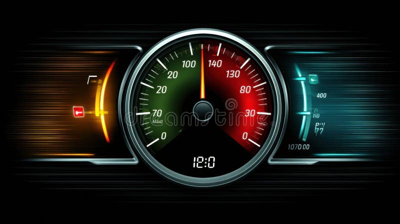 Oil Meter Indicates Rising Levels on Dashboard Display Showing ...