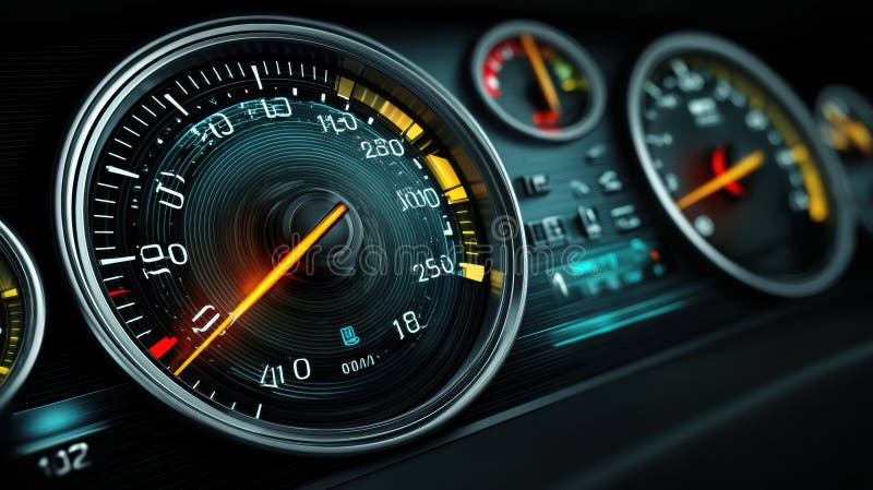 Oil Meter Rising on Dashboard Indicating Increasing Engine Temperature ...