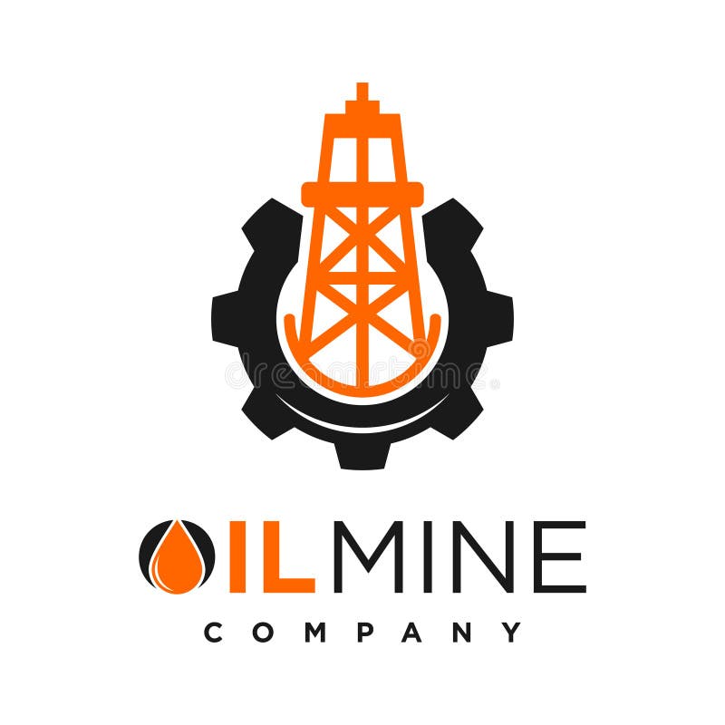 Oil mine logo design stock vector. Illustration of metal - 167529933