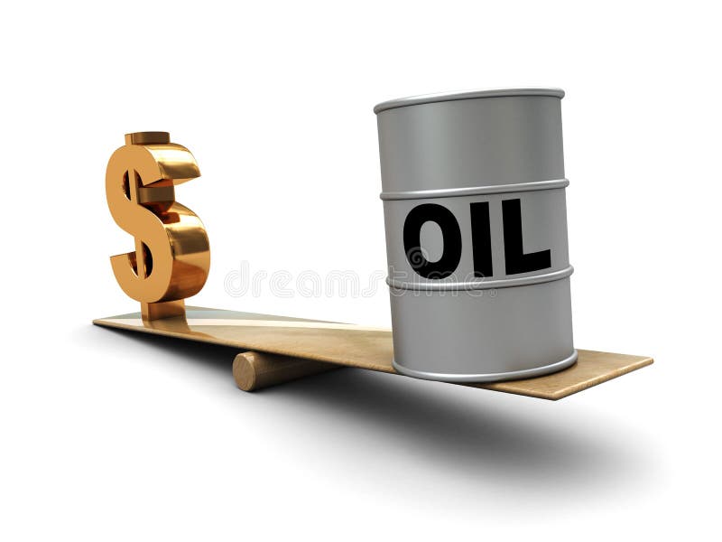 Oil and money stock illustration. Illustration of sign - 8527975