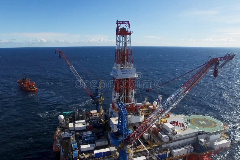 Oil Offshore Platform in the Sea Stock Photo - Image of economy ...