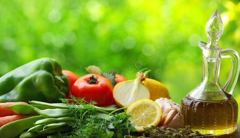 Oil Olive and condiments. stock photo. Image of diet, health - 5019714