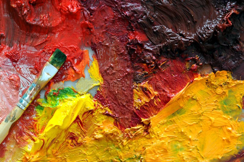 Oil paint stock image. Image of yellow, colour, color - 4520395