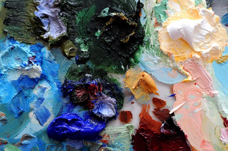 Oil paint stock photo. Image of education, background - 4520400