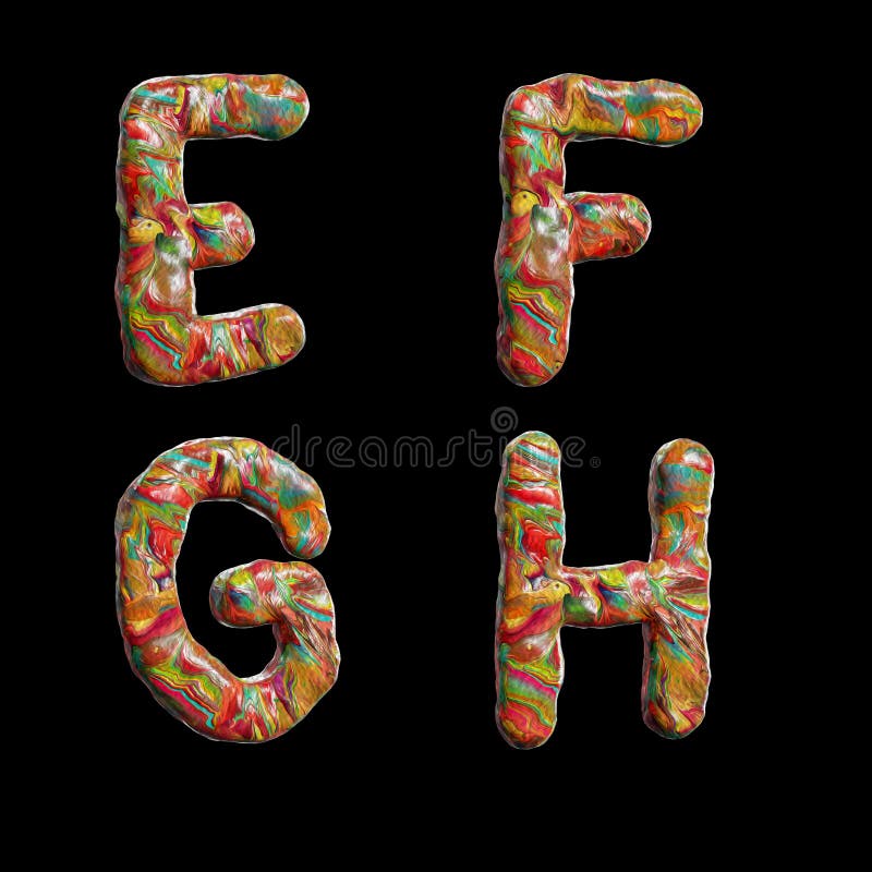 Paintbrush Alphabet Letters Stock Illustrations – 535 Paintbrush ...