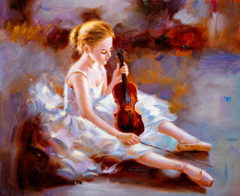 Oil Painting - Ballet Dancing Stock Illustration - Illustration of ...