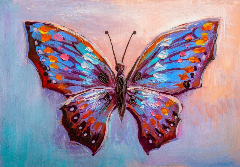Abstract Painting Butterfly Stock Illustration - Illustration of ...
