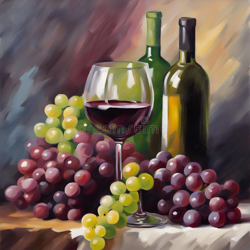 Oil Painting, Classical Still Life in the Old Style Stock Illustration ...