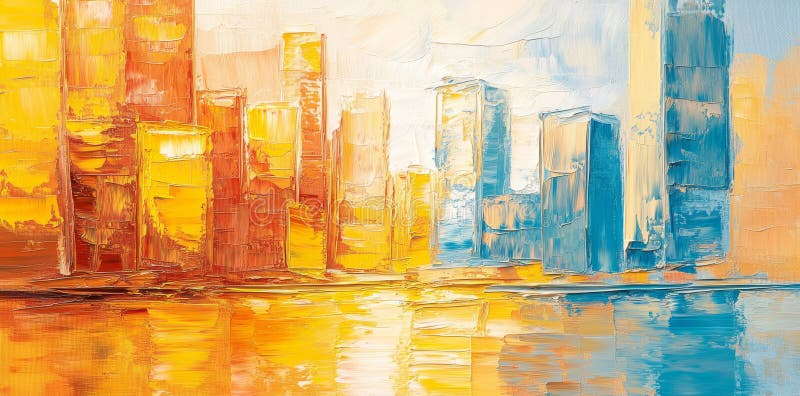 An Oil Painting with a Modern Touch, Using Broad Brush Strokes To ...