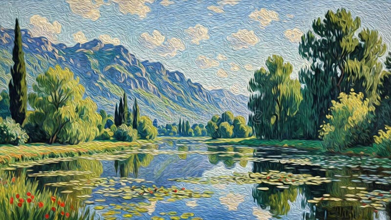 Oil Painting. Pattern for Printing on Wall Decorations, Fabrics, and ...