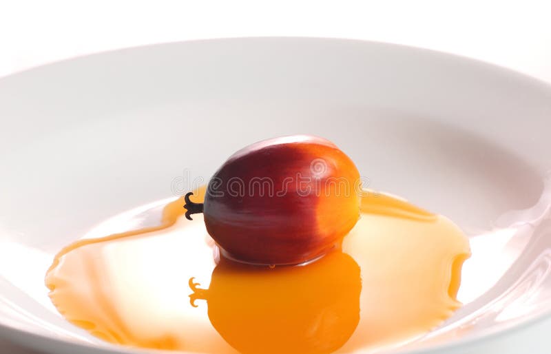Oil Palm Fruit and Cooking Oil Stock Photo - Image of asia, yellow ...