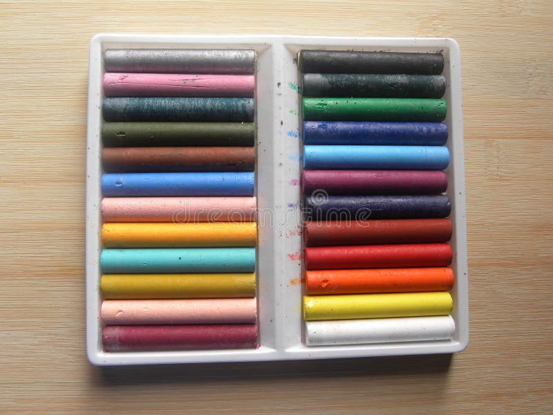 Oil pastel sticks stock photo. Image of multicolored - 154241654
