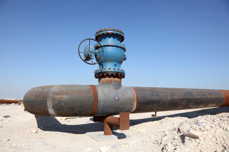 Oil pipeline in the desert stock image. Image of arabia - 39631305