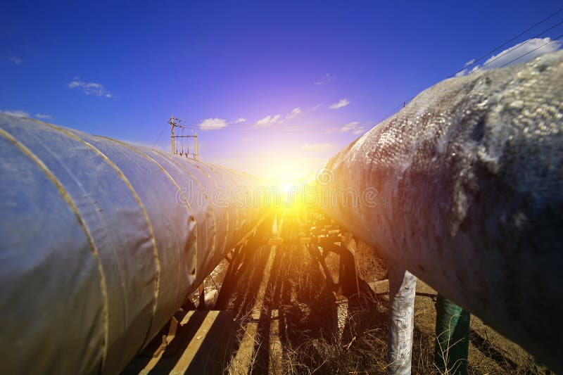 Oil Pipeline, Industrial Equipment Stock Illustration - Illustration of ...