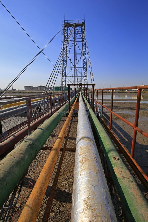 Oil Pipeline, the Oil Industry Equipment Stock Image - Image of heavy ...