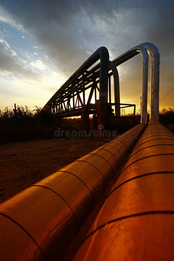 Oil Pipeline, the Oil Industry Equipment Stock Illustration ...