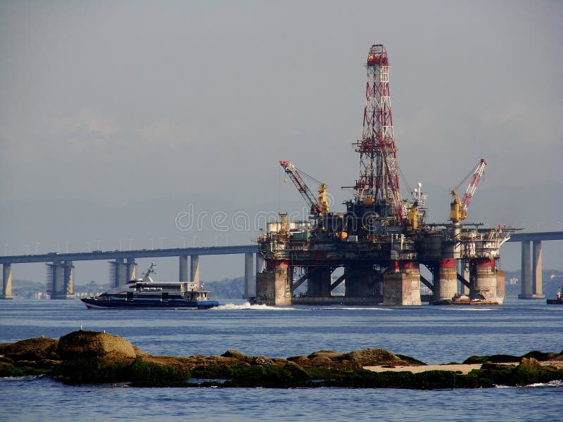 Oil Platform 2 stock image. Image of natural, drilling - 3627013