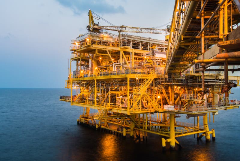 Oil platform stock image. Image of production, ocean - 38109751