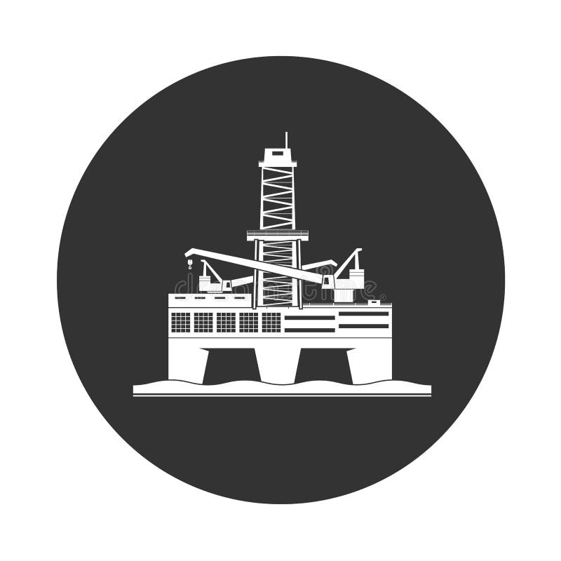 Oil platform icon stock vector. Illustration of industrial - 160778354