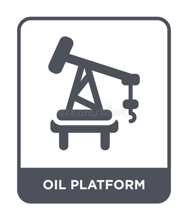Oil Platform Icon in Trendy Design Style. Oil Platform Icon Isolated on ...