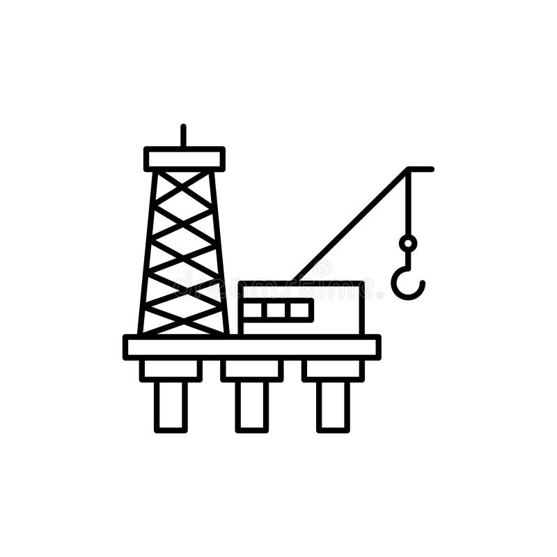 Oil platform icon stock vector. Illustration of vector - 338276640