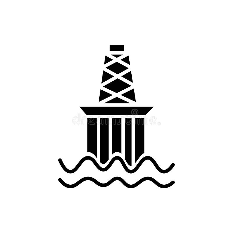 Oil Platform Icon Web Design in Vector Stock Vector - Illustration of ...