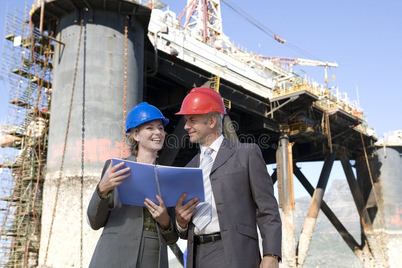 Oil rig survey team stock image. Image of survey, working - 2822575