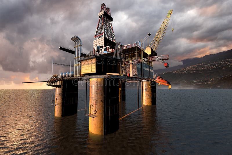 Offshore Oil Rig Storm Stock Photos - Free & Royalty-Free Stock Photos ...